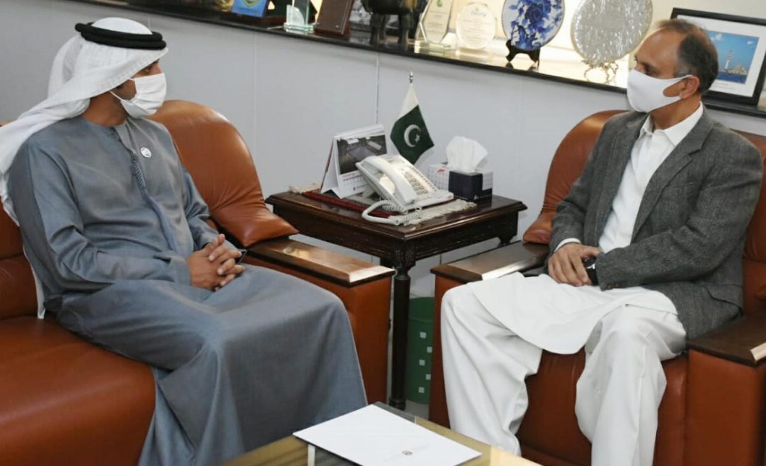 Federal Minister for Energy Omar Ayub Met Envoys of UAE H.E Hamad Obaid ...
